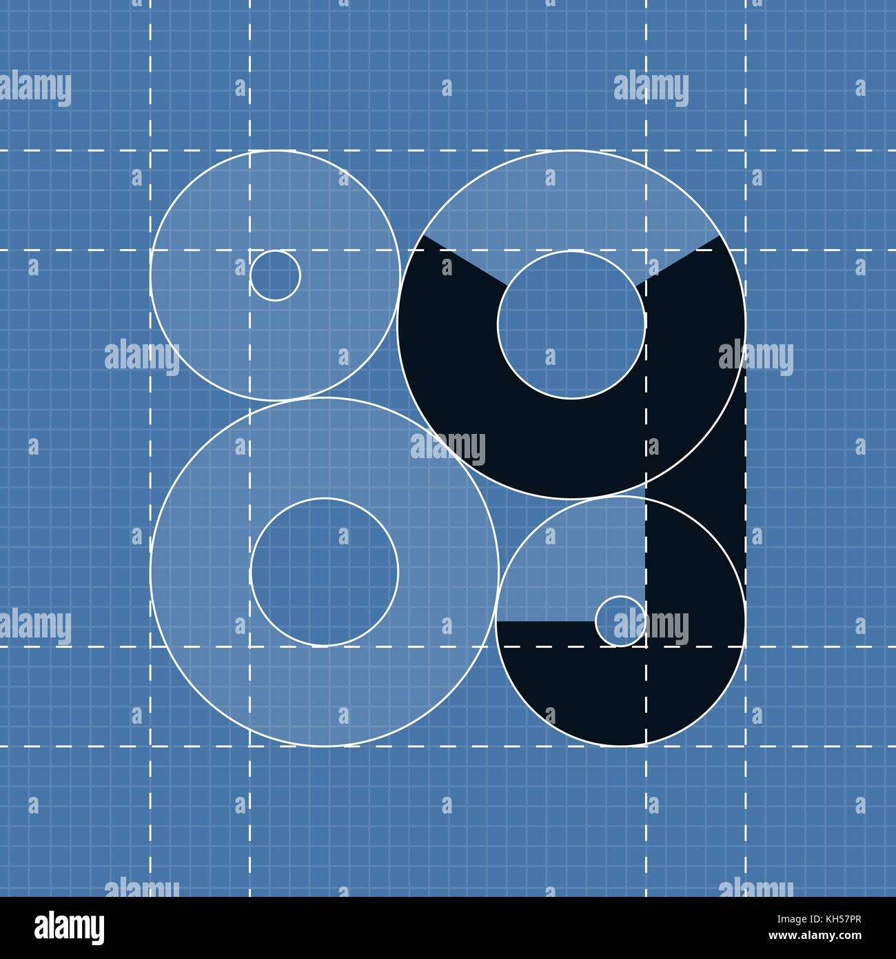 Round engineering font. Symbol Y. Vector illustration in eps10 Stock ...