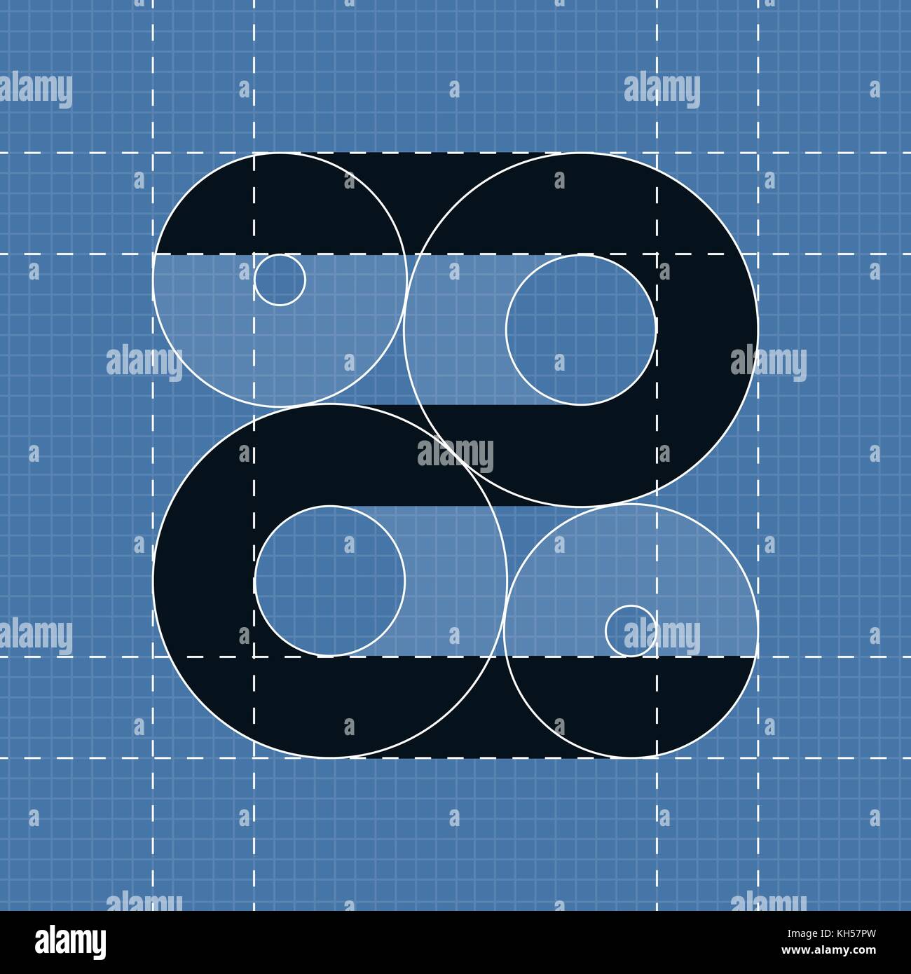 Round engineering font. Symbol Z. Vector illustration in eps10 Stock ...