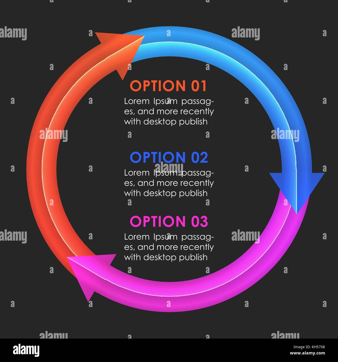 Infographics design template. Circular arrows. Vector illustration in ...