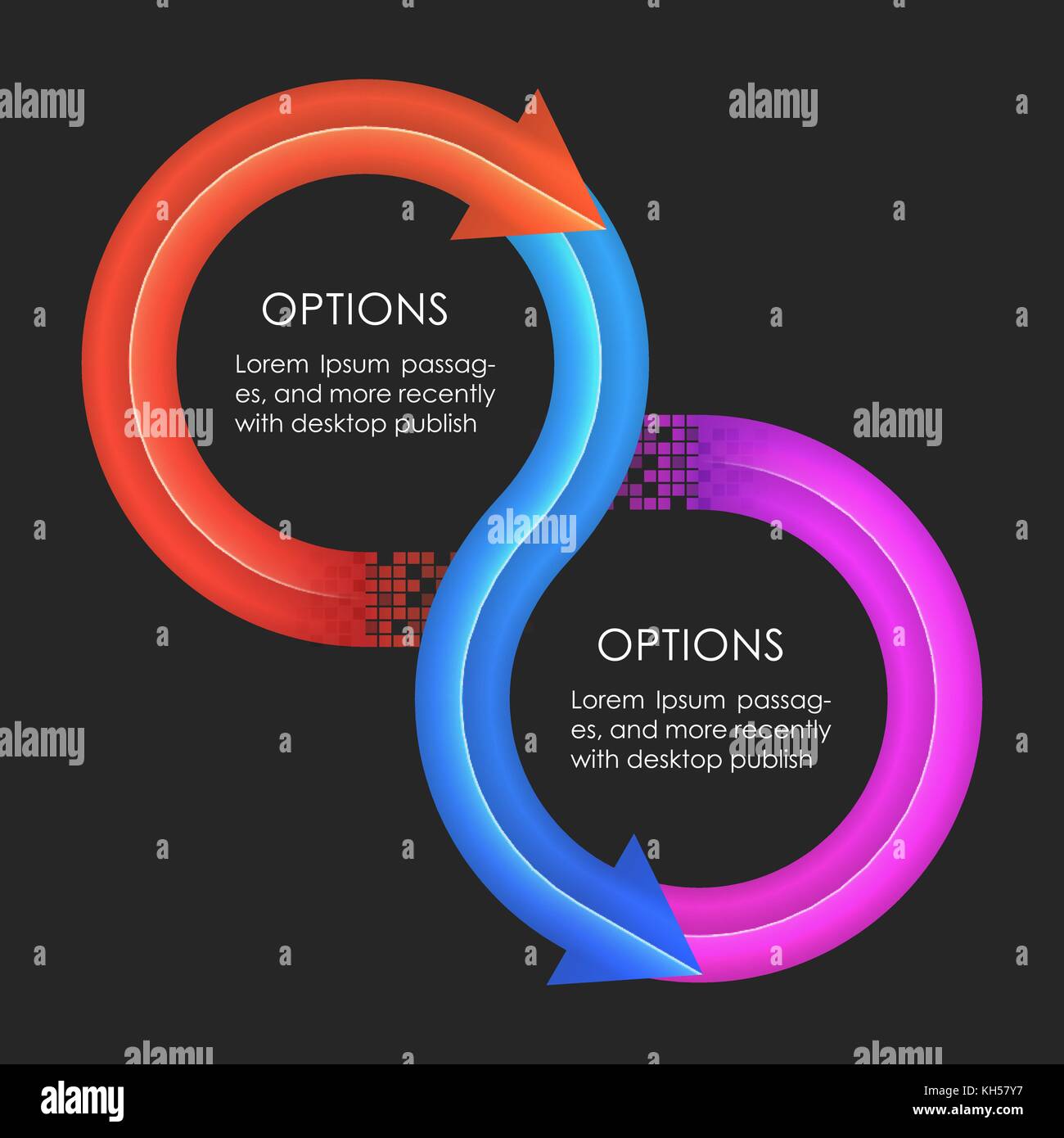 Infographics design template. Circular arrows. Vector illustration in ...