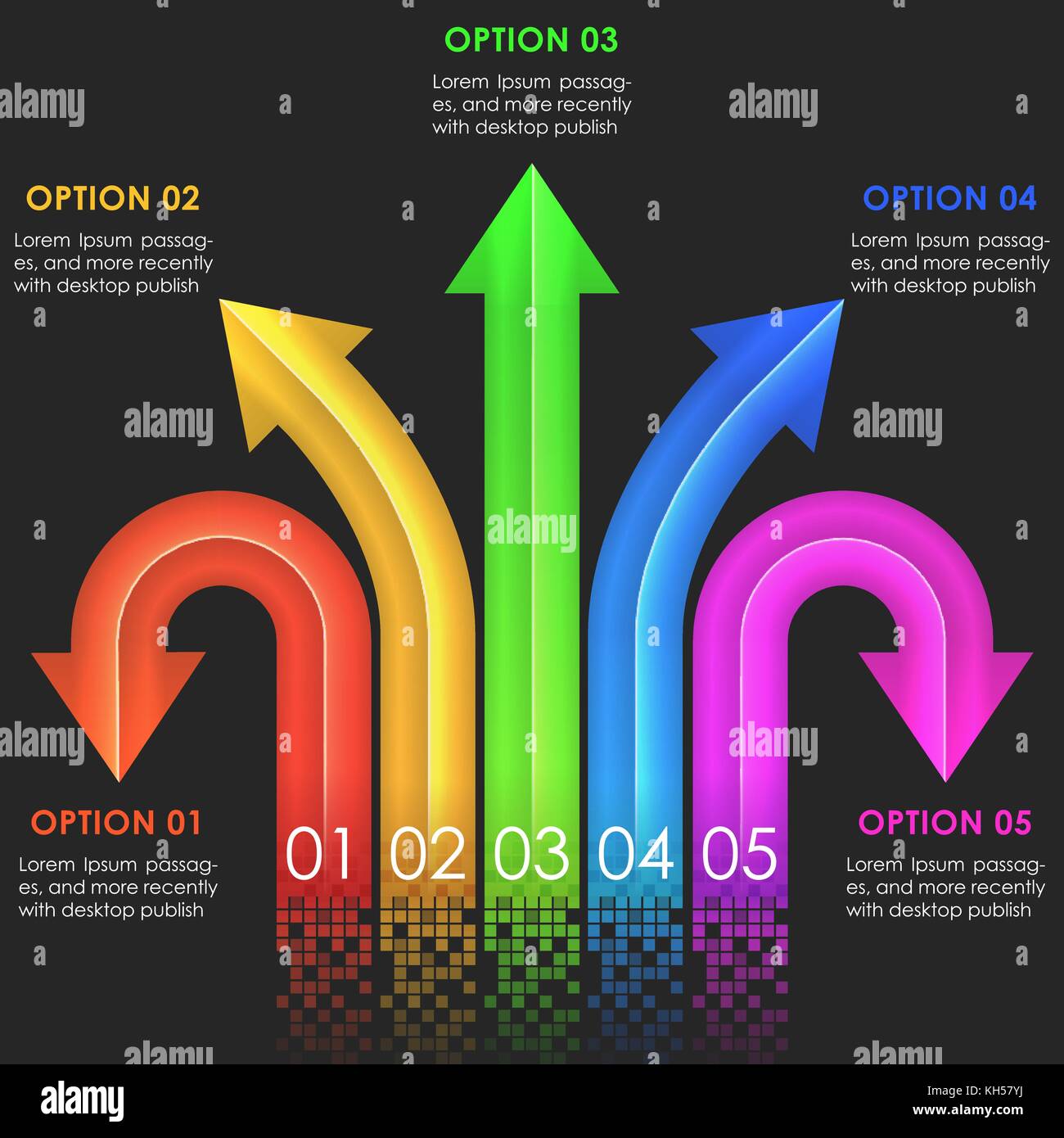 Infographics design template. Arrows Vector illustration in eps10 Stock ...