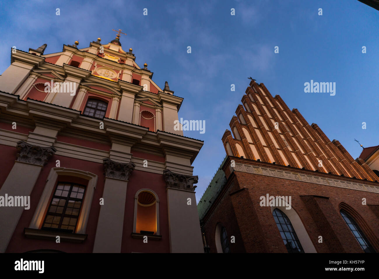 WARSAW, POLAND - November, 2017: Warsaw's historic Old Town is the only ...