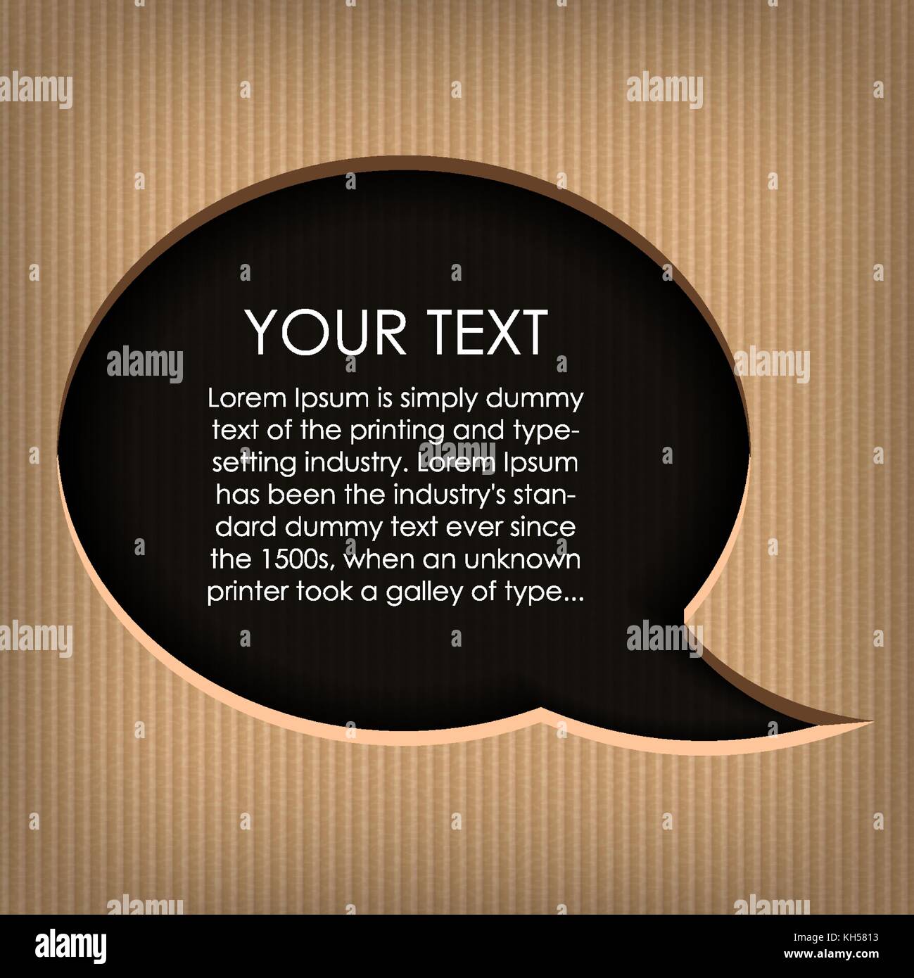 Speech cloud. Cardboard background. Vector illustration in eps10 Stock ...