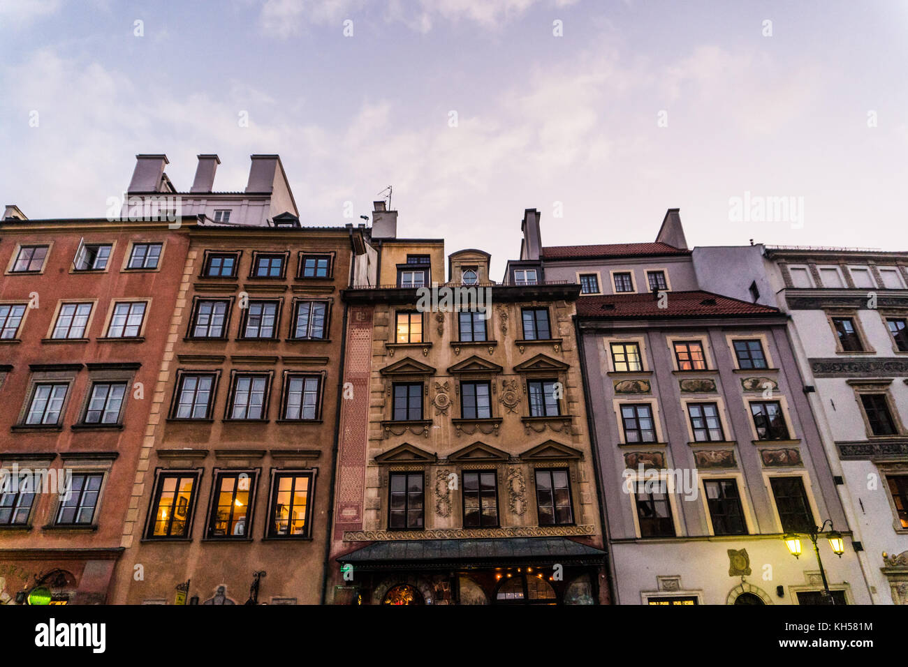 WARSAW, POLAND - November, 2017: Warsaw's historic Old Town is the only ...