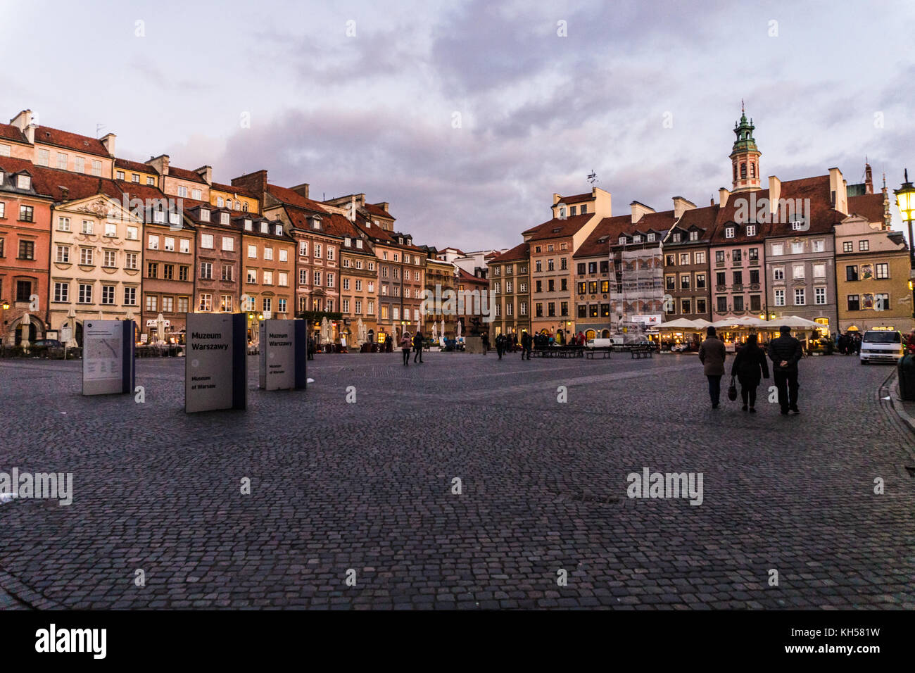 WARSAW, POLAND - November, 2017: Warsaw's historic Old Town is the only ...