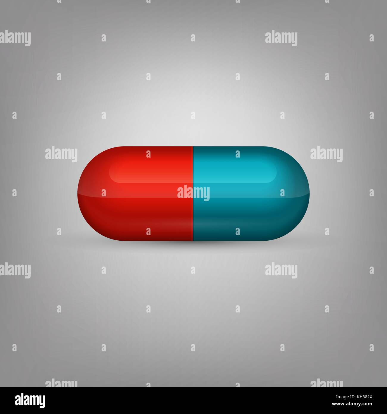 Red and blue capsule pill. Vector illustration in eps10 Stock Vector ...