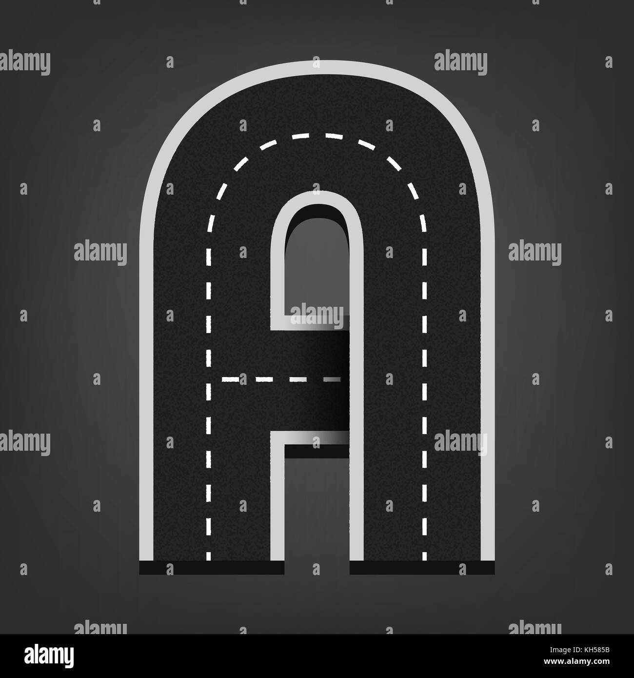 A letter. Road font. Vector illustration in eps10 Stock Vector Image ...