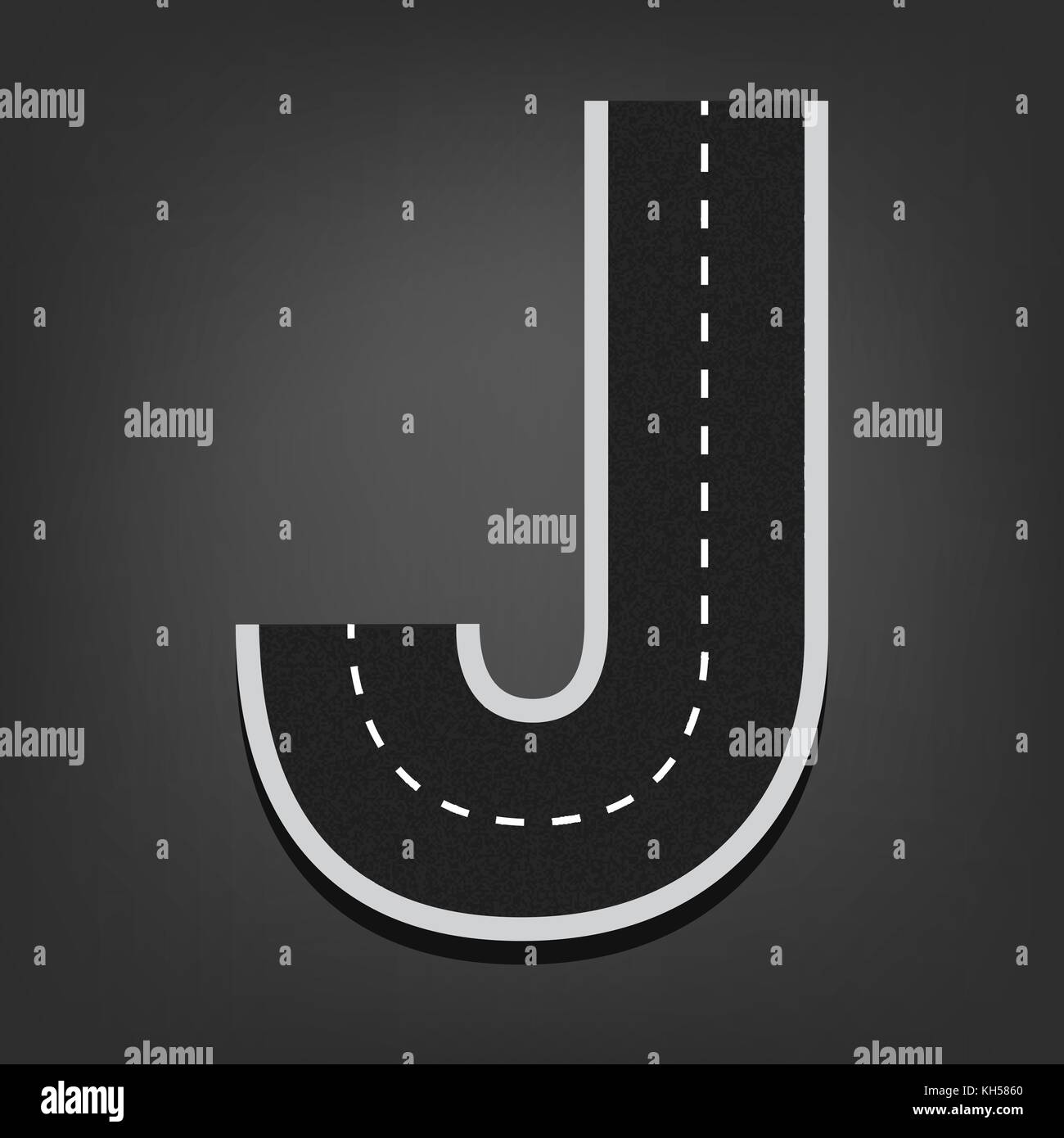 J letter. Road font. Vector illustration in eps10 Stock Vector Image ...