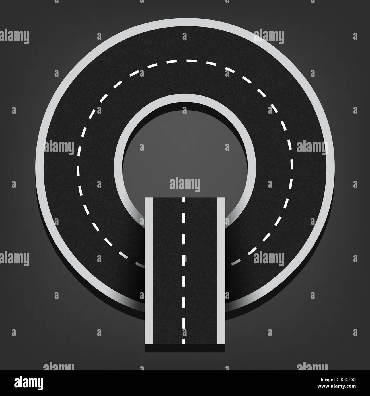 Q letter. Road font. Vector illustration in eps10 Stock Vector Image ...