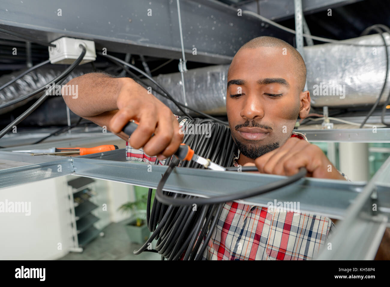 This wire need changing Stock Photo - Alamy