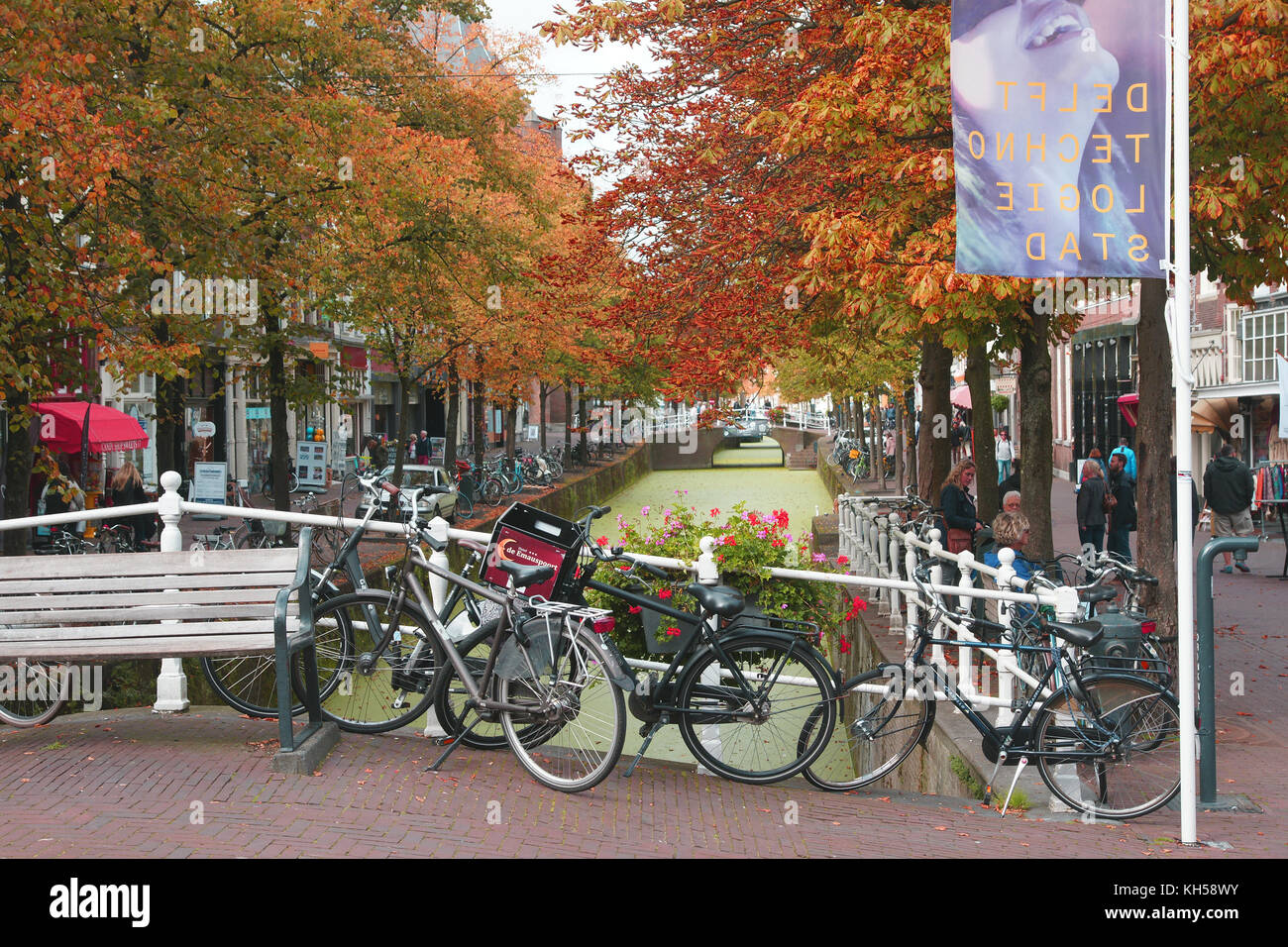 Autumn colours in Old Delft Stock Photo - Alamy