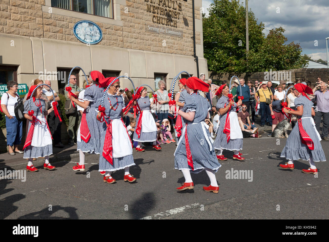 The Poynton Jemmers morris dancers at Sowerby Bridge during the 2017 ...