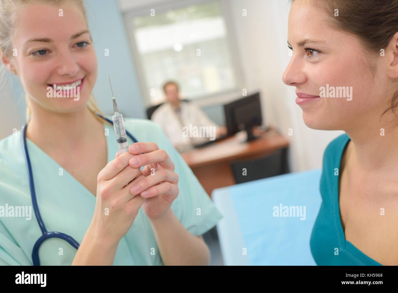 playing with the syringe Stock Photo - Alamy