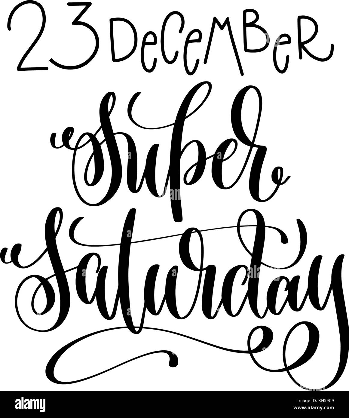 super saturday hand lettering congratulation inscription Stock Vector ...