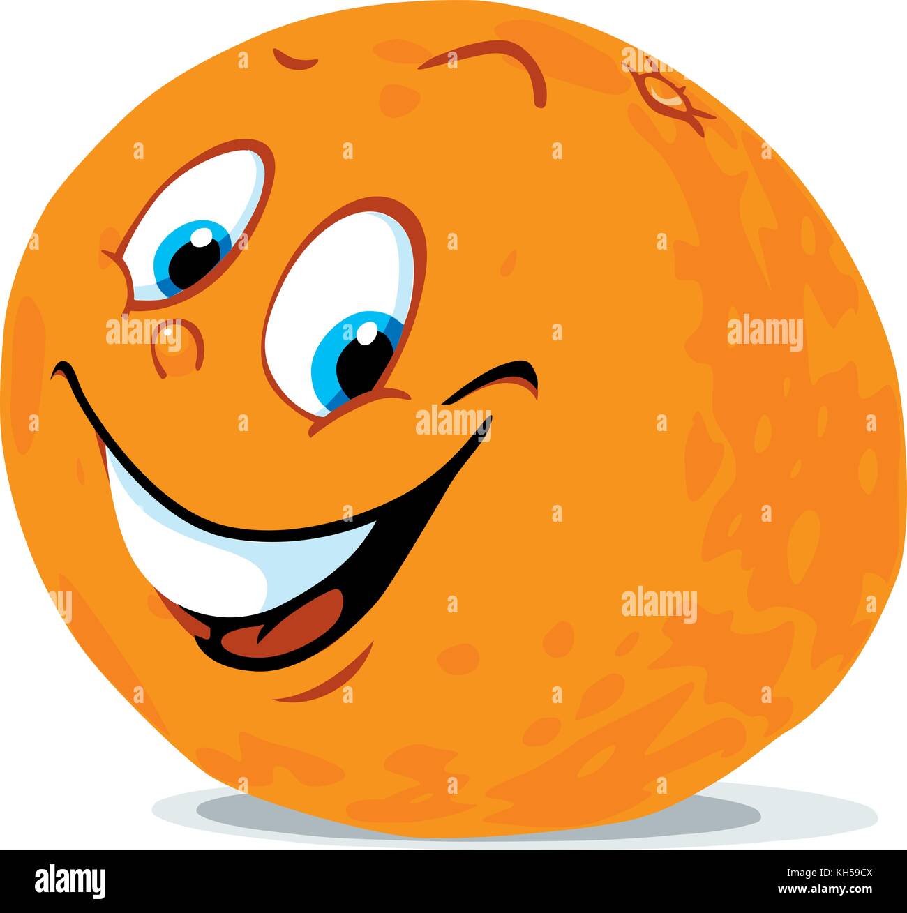 cute orange citrus fruit cartoon - vector illustration Stock Vector ...