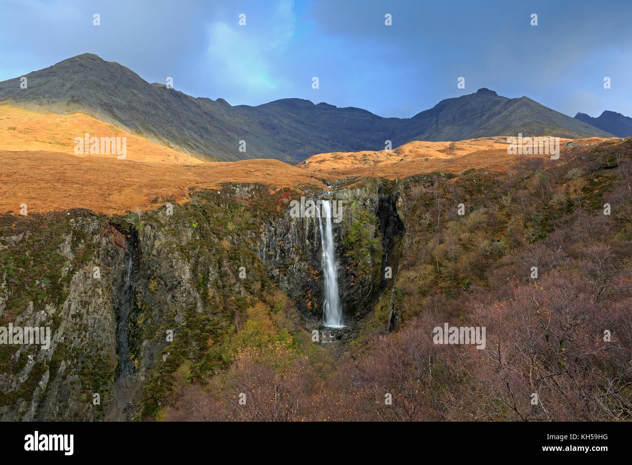 Eas More waterfall Isle of Skye Stock Photo - Alamy