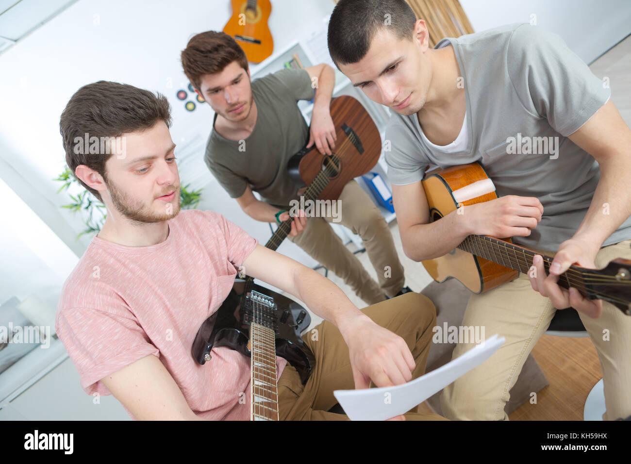 music band rehearsing at home Stock Photo - Alamy