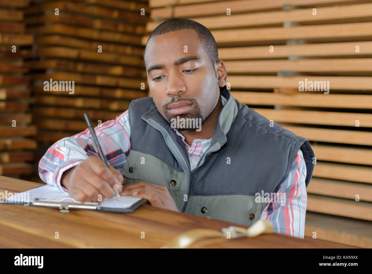writing inventory report Stock Photo - Alamy