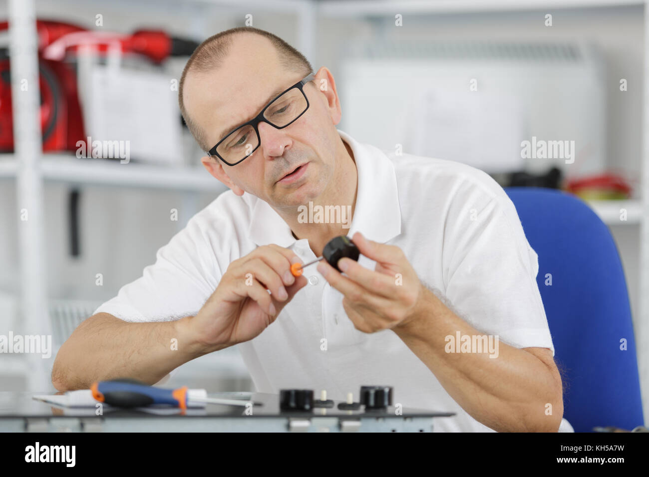Male construction worker making concrete hi-res stock photography and ...