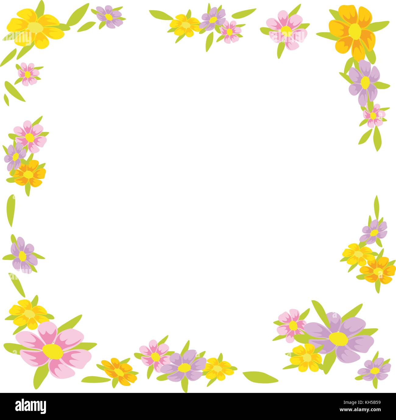 flower frame background - vector illustration Stock Vector Image & Art ...