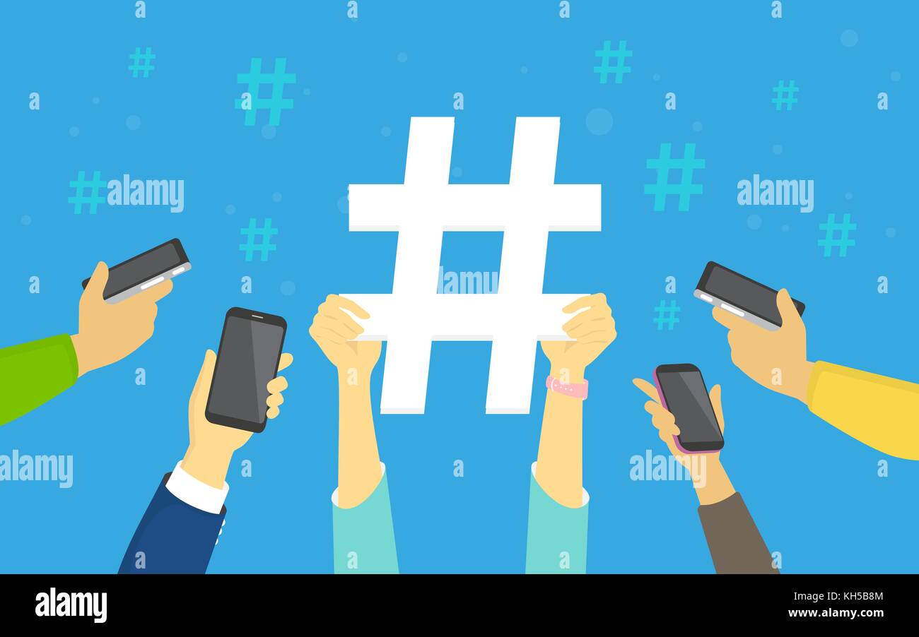 Hashtag concept illustration Stock Vector Image & Art - Alamy