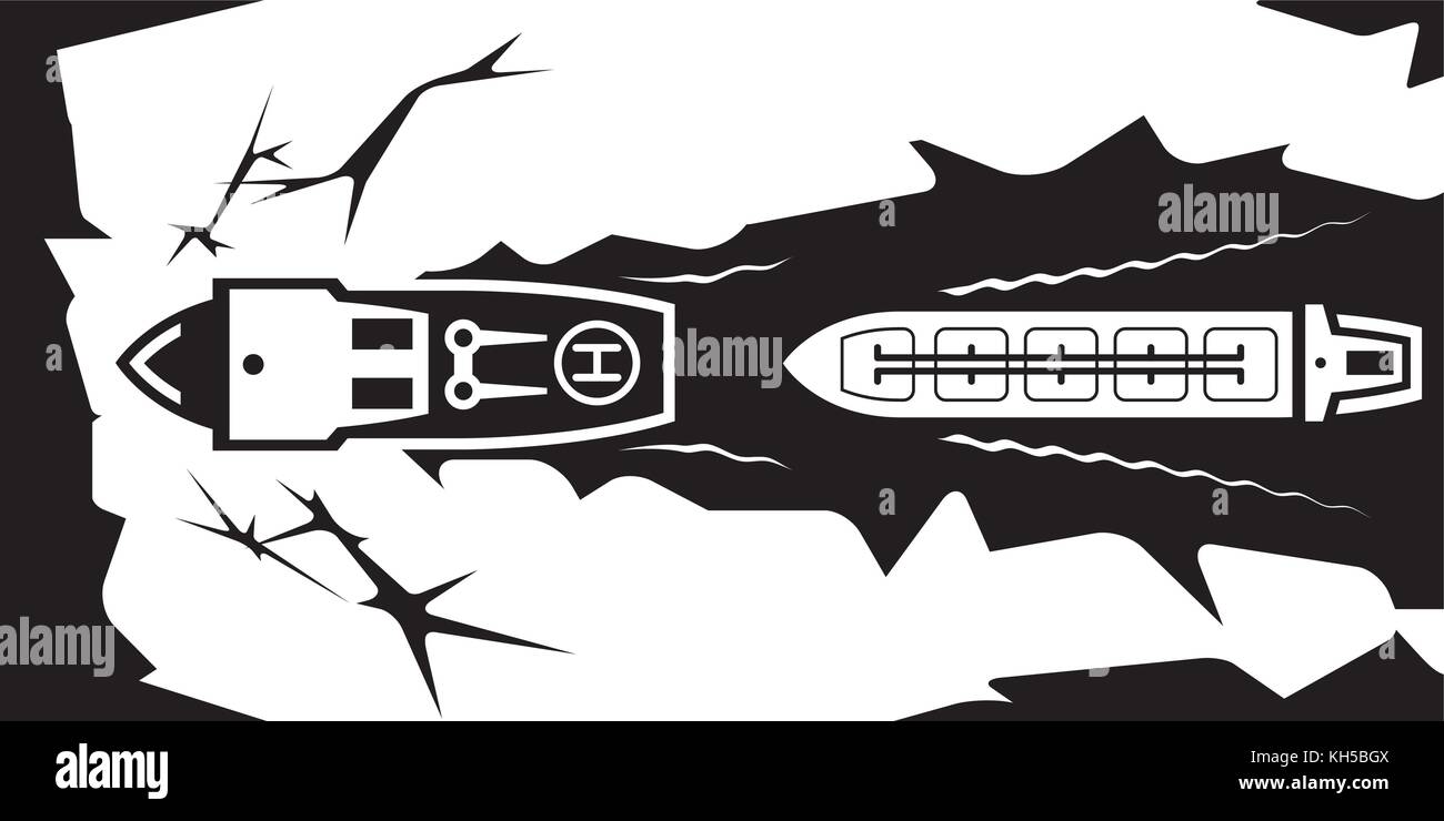 Waterway illustration Stock Vector Images - Alamy