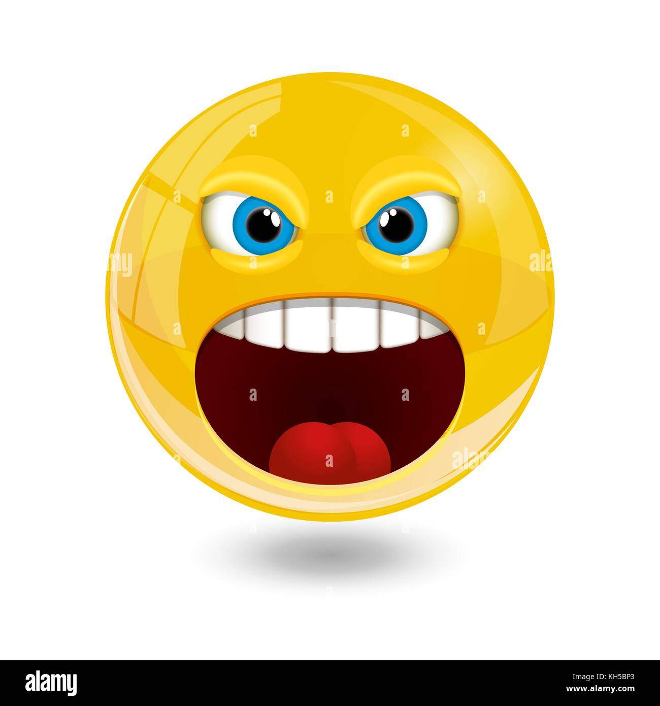 Yellow smiley emoticons, emoji, vector illustration Stock Vector Image ...