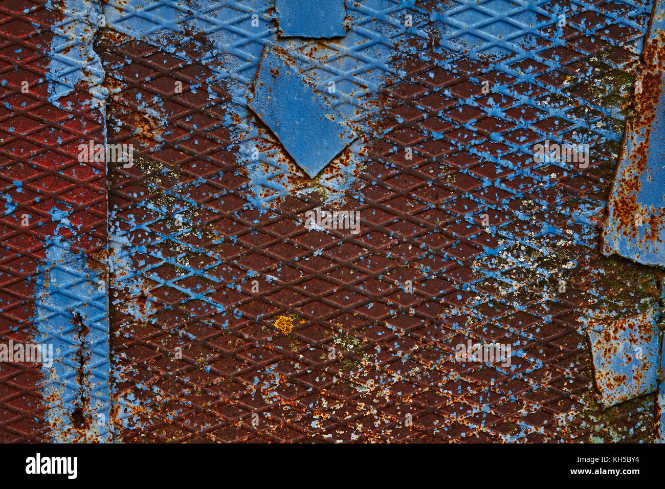 old corrugated metal with blue patches, texture Stock Photo - Alamy