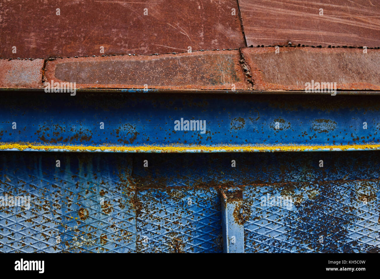 corrugated metal with spots and rust Stock Photo - Alamy
