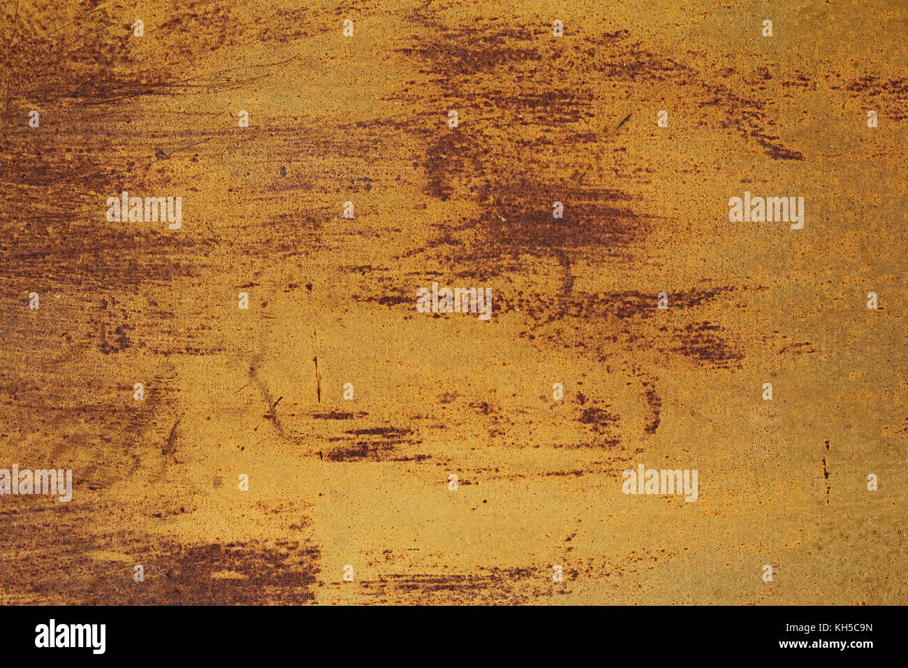 Rusty yellow painted metal wall. Rusty metal background with strips of ...