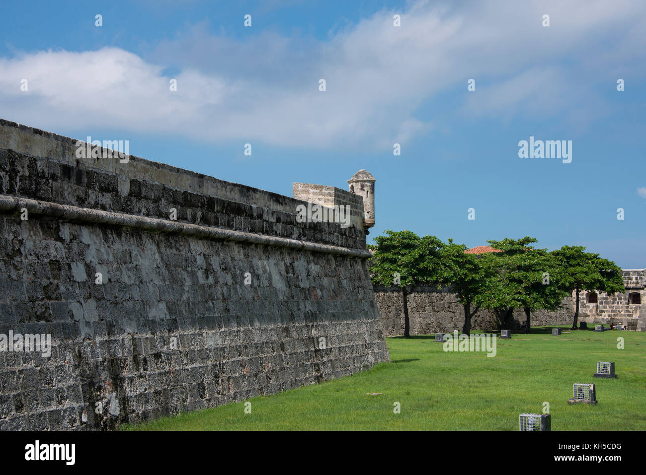 South America, Colombia, Cartagena. Historic walled city center, city ...