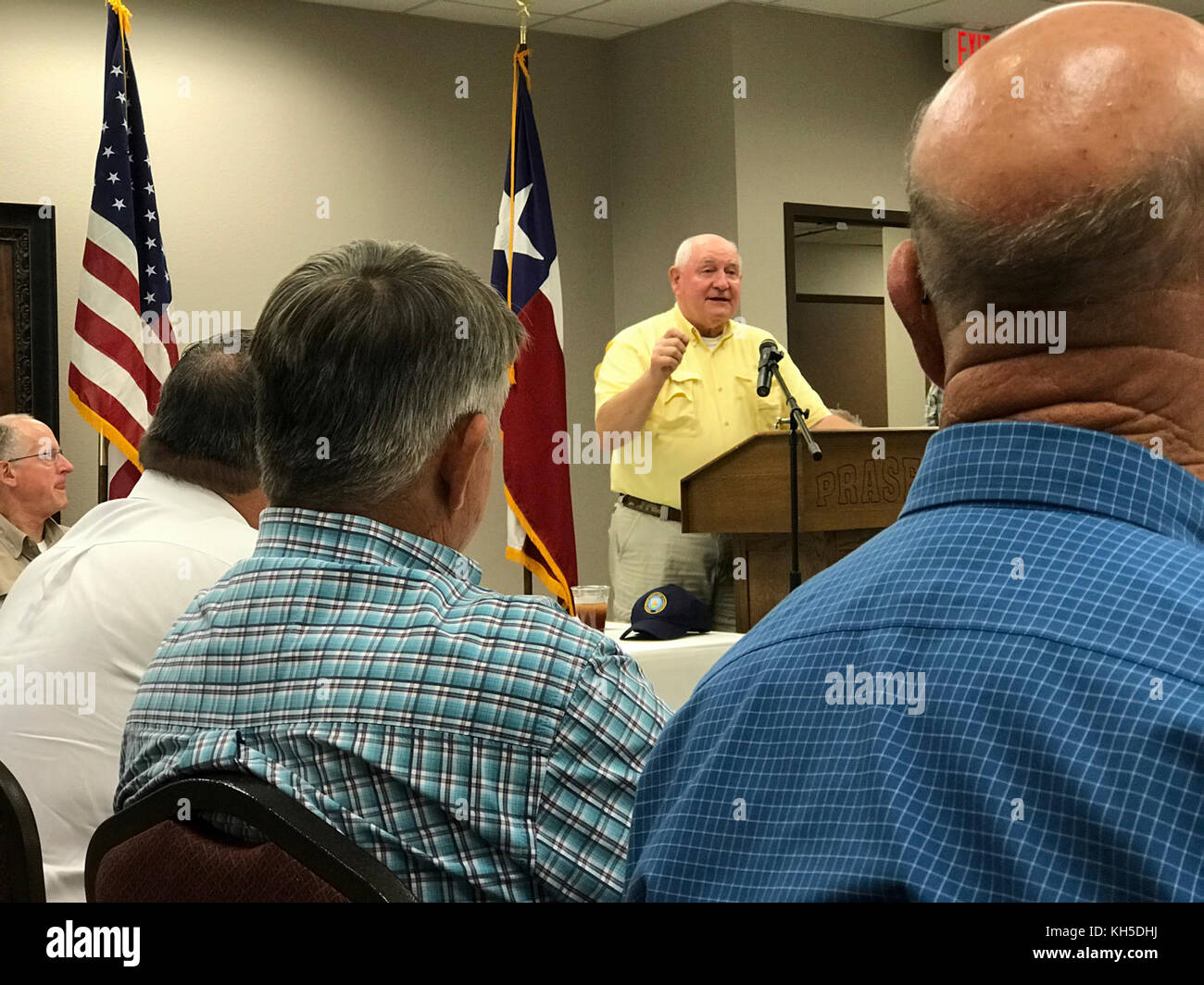 Agricuture Secretary Sonny Perdue speaking about the Hurricane Harvey ...