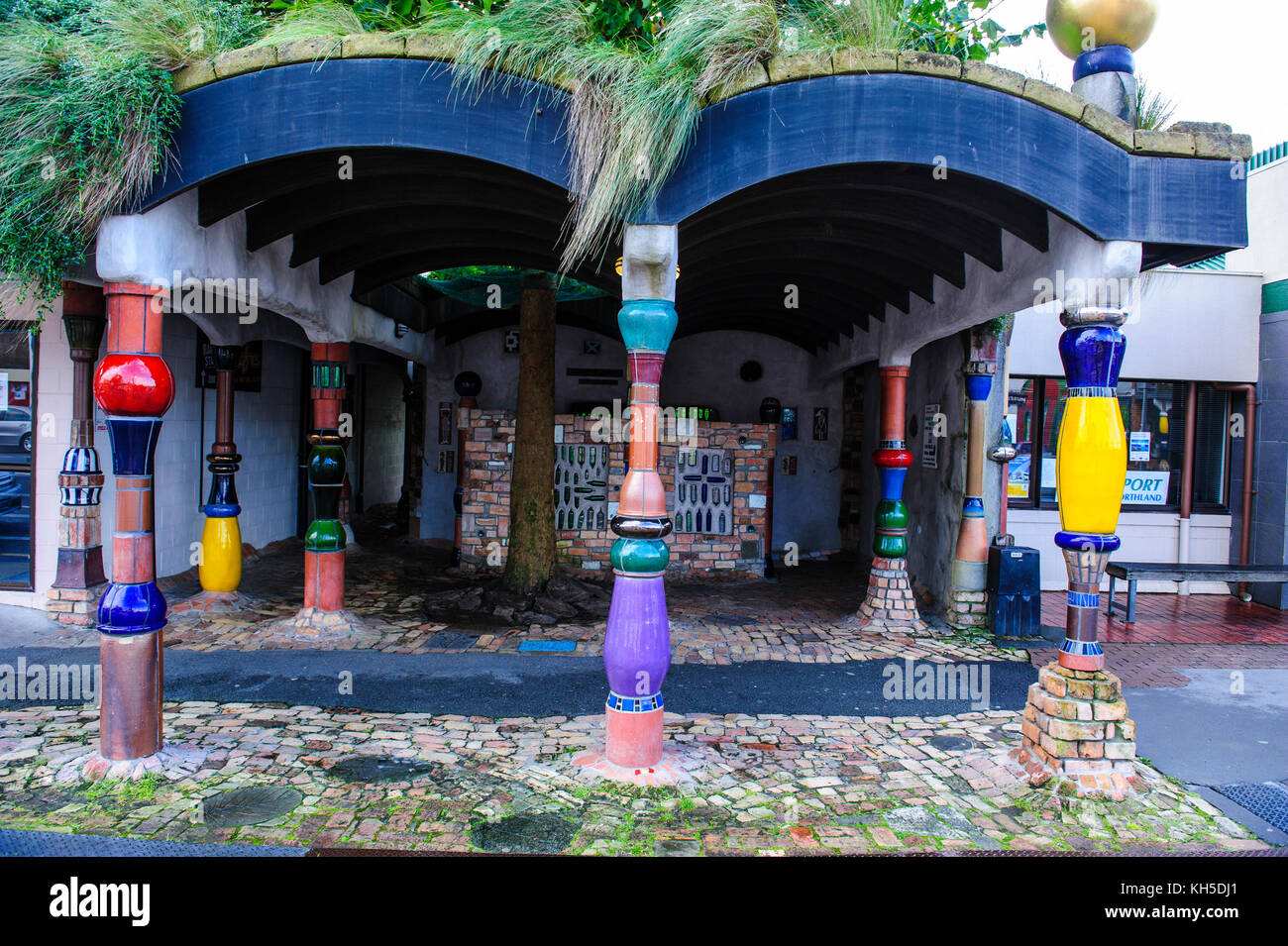 Hundertwasser toilet in Kawakawa, North Island, New Zealand Stock Photo ...