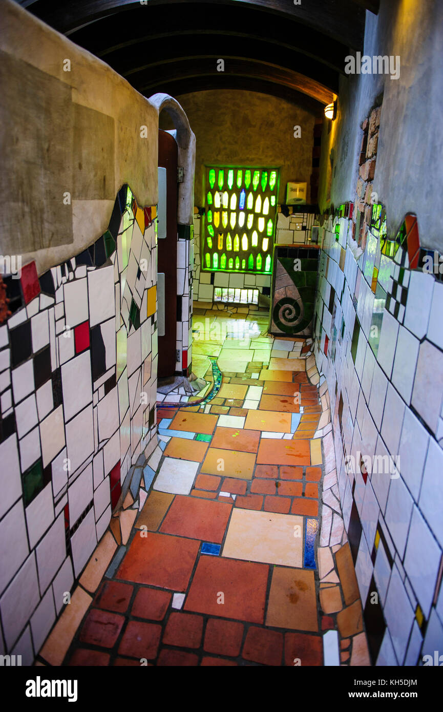 Hundertwasser toilet in Kawakawa, North Island, New Zealand Stock Photo ...