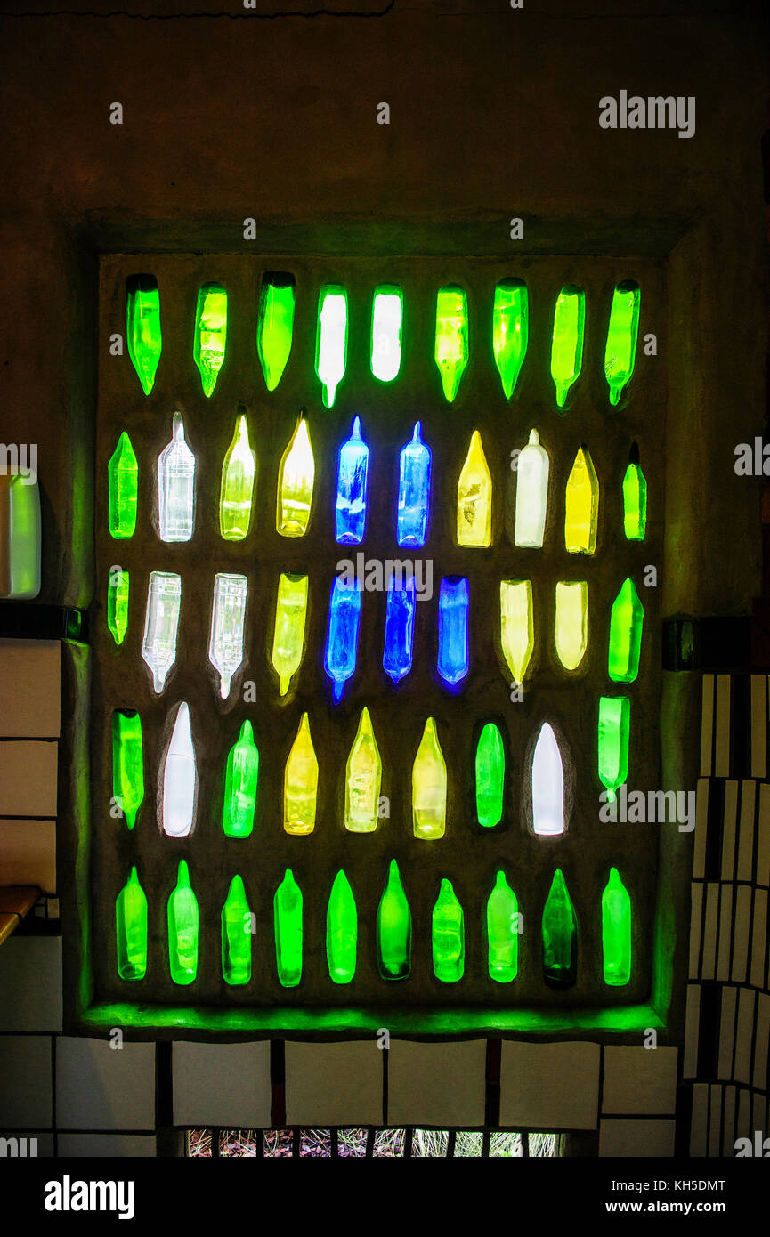 Hundertwasser toilet in Kawakawa, North Island, New Zealand Stock Photo ...