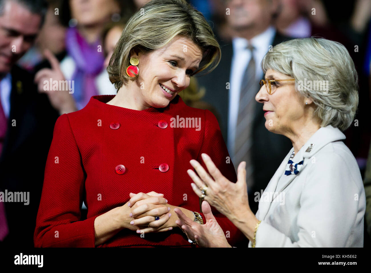 Belgiens Königin Mathilde d’ Udekem d’ Acoz Stock Photo - Alamy