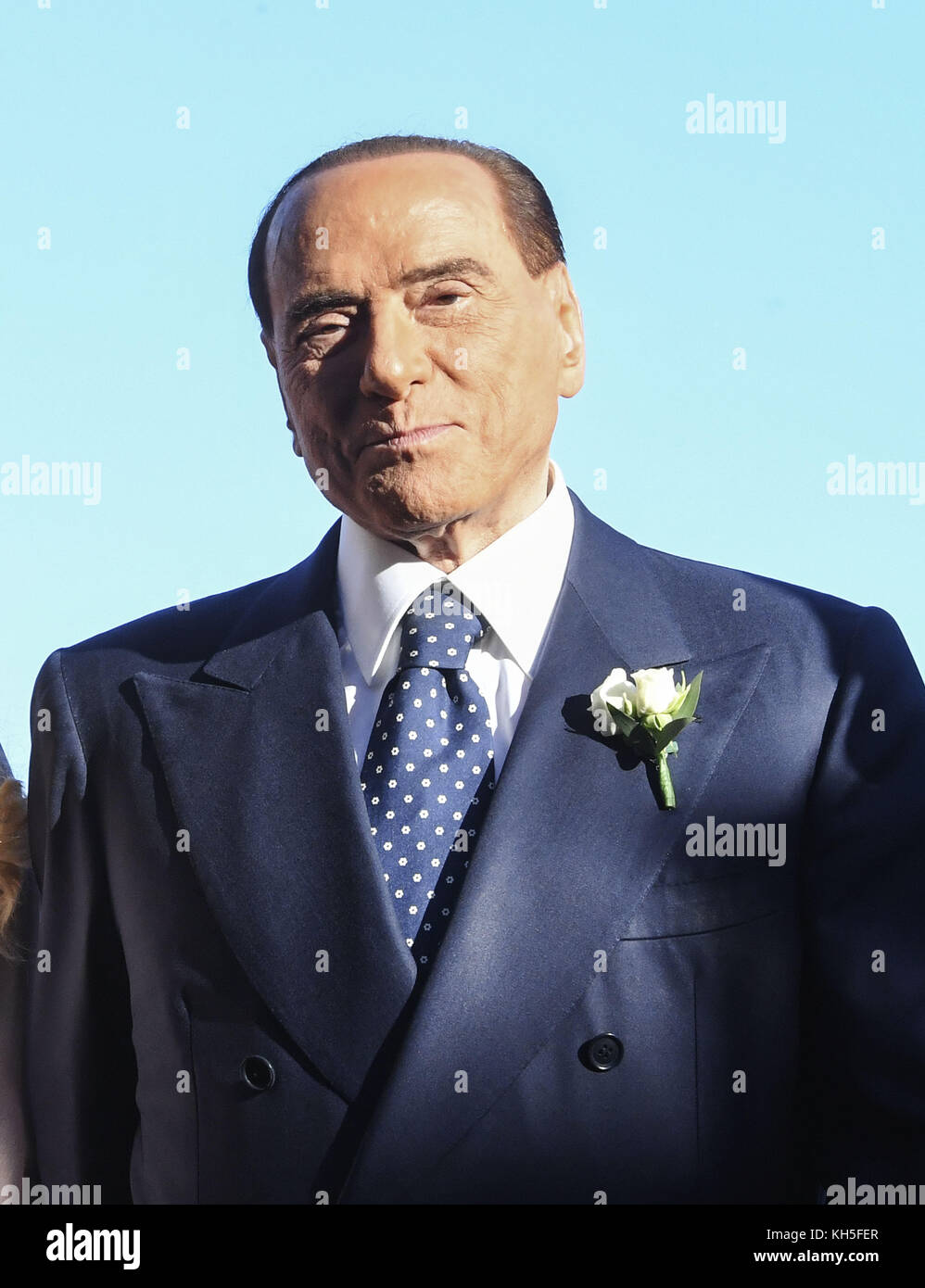 Silvio Berlusconi and his partner Francesca Pascale attend the wedding of her sister Marianna ...
