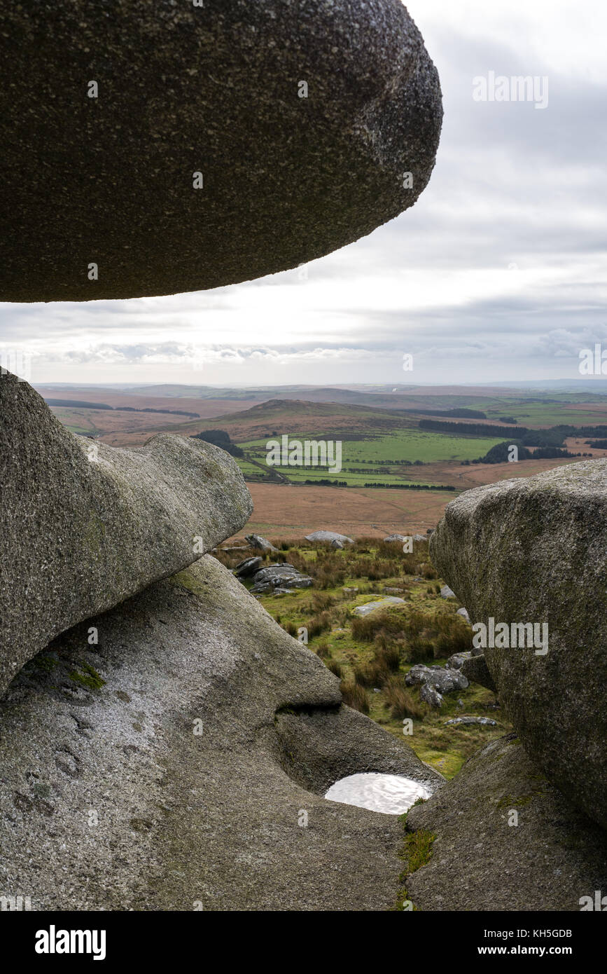 Rough Tor, a peak on Bodmin Moor, an high area of granite moorland in ...