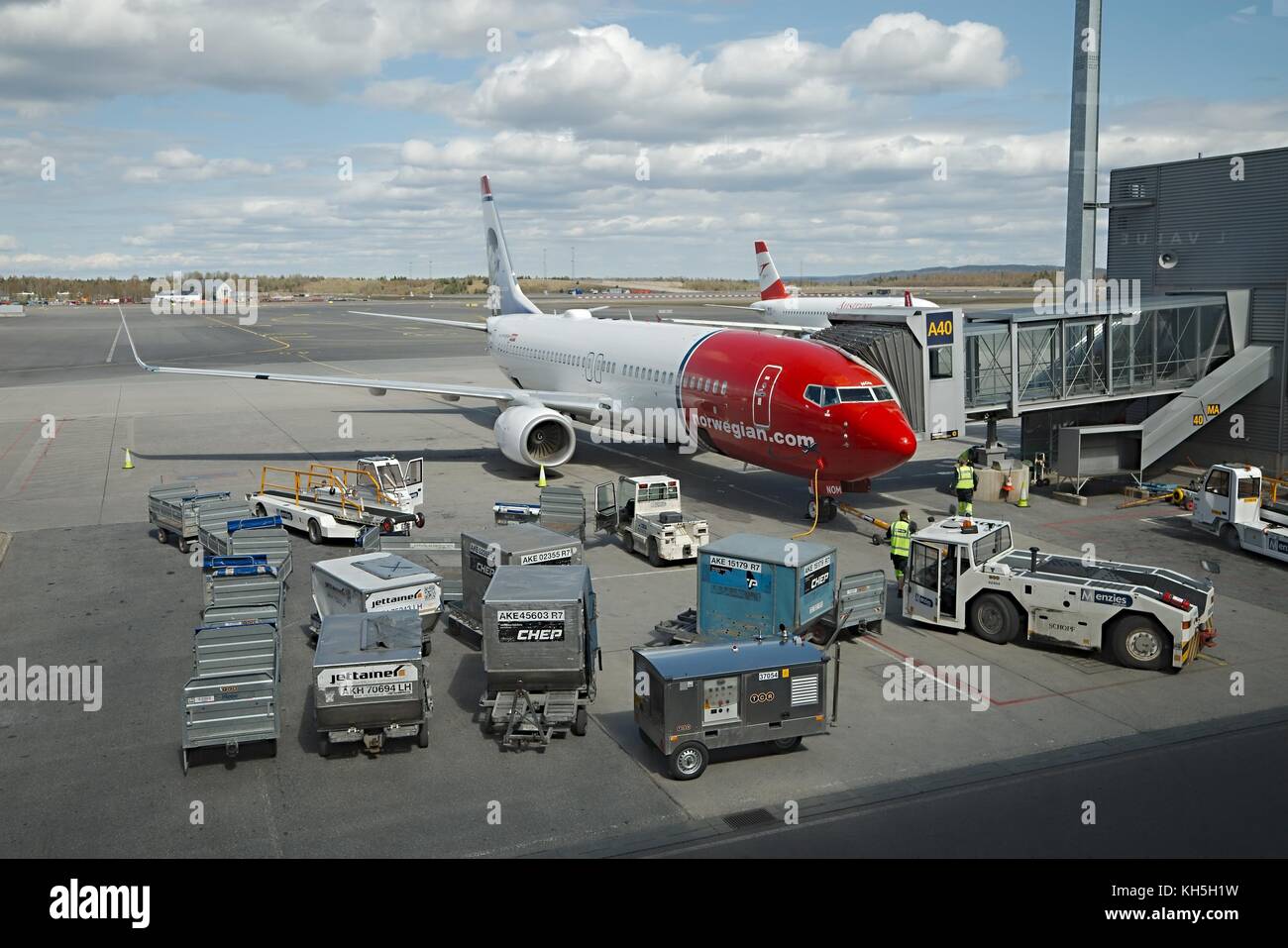 Plane boarding at the terminal Stock Photo - Alamy