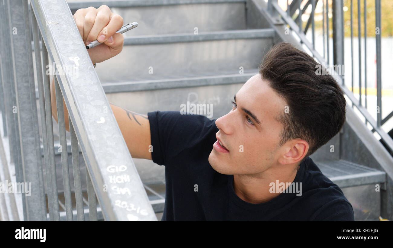 Hand on banister hi-res stock photography and images - Alamy