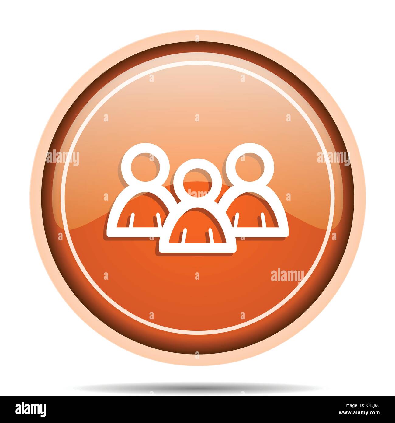 Forum orange round web and mobile phone vector icon in eps 10 on white ...