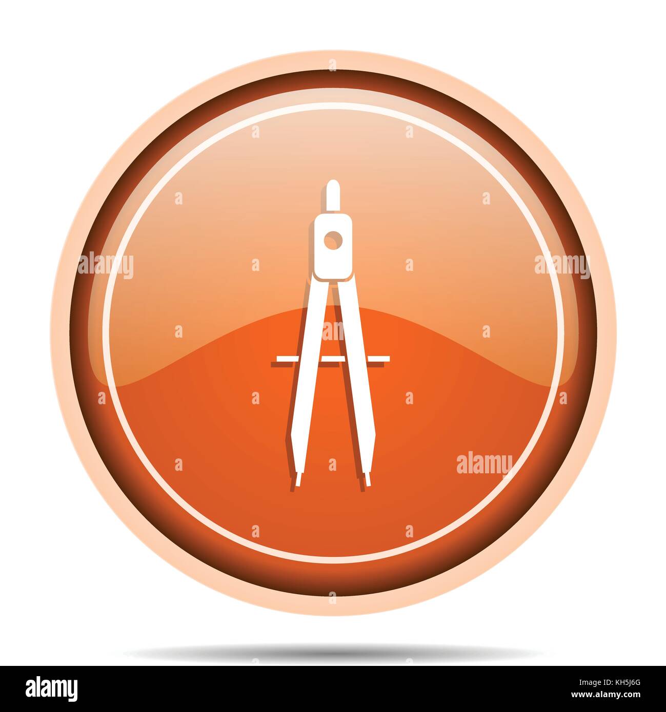 Learning orange round web and mobile phone vector icon in eps 10 on ...