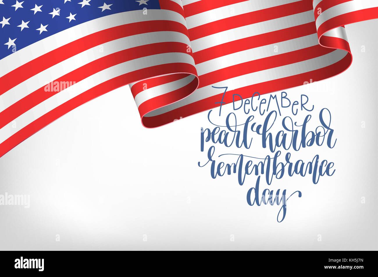 7 december pearl harbor remembrance day calligraphy poster Stock Vector ...