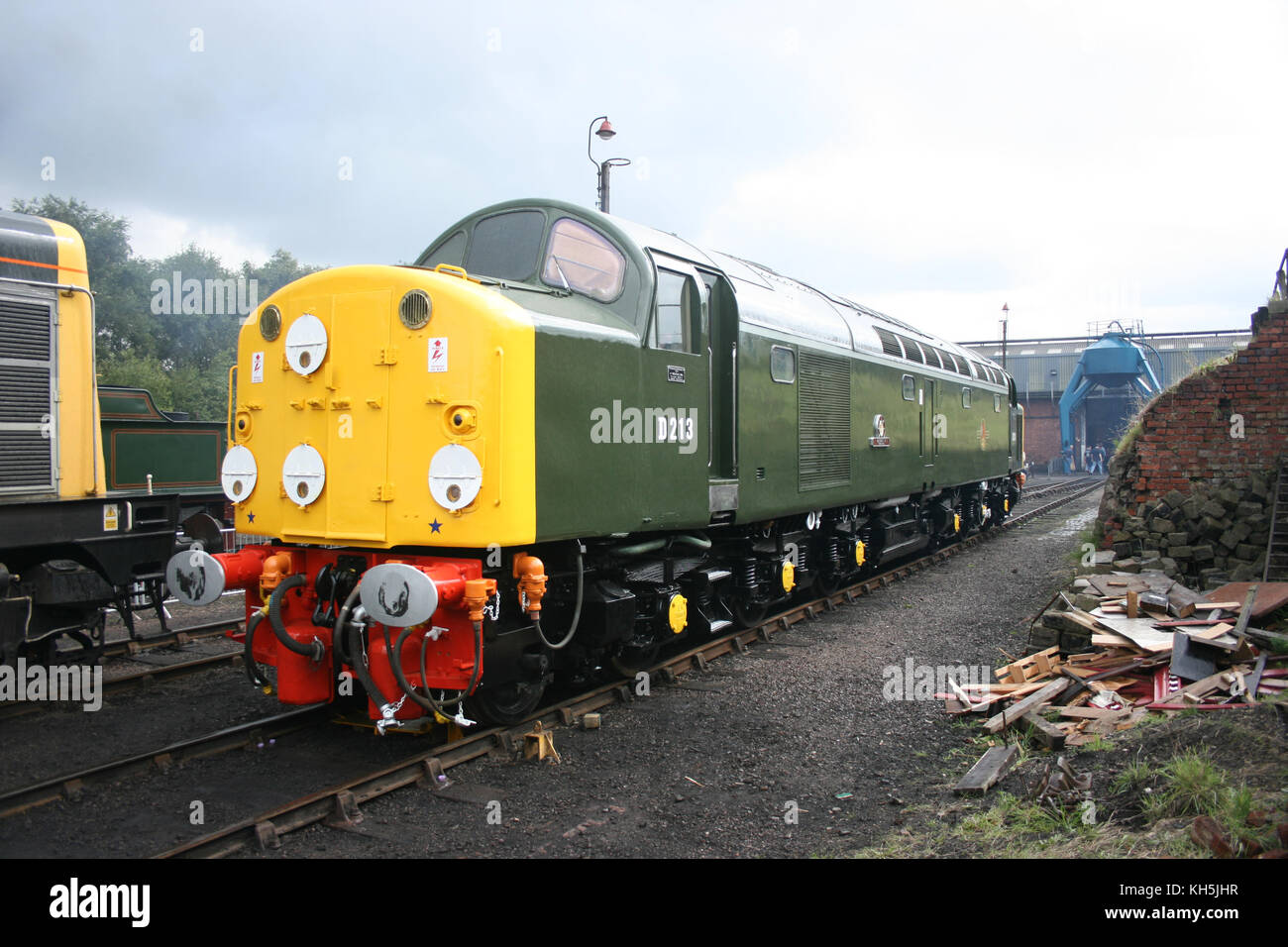 British Railways Diesel Locomotive D213 'Andania' at Barrow Hill Depot ...