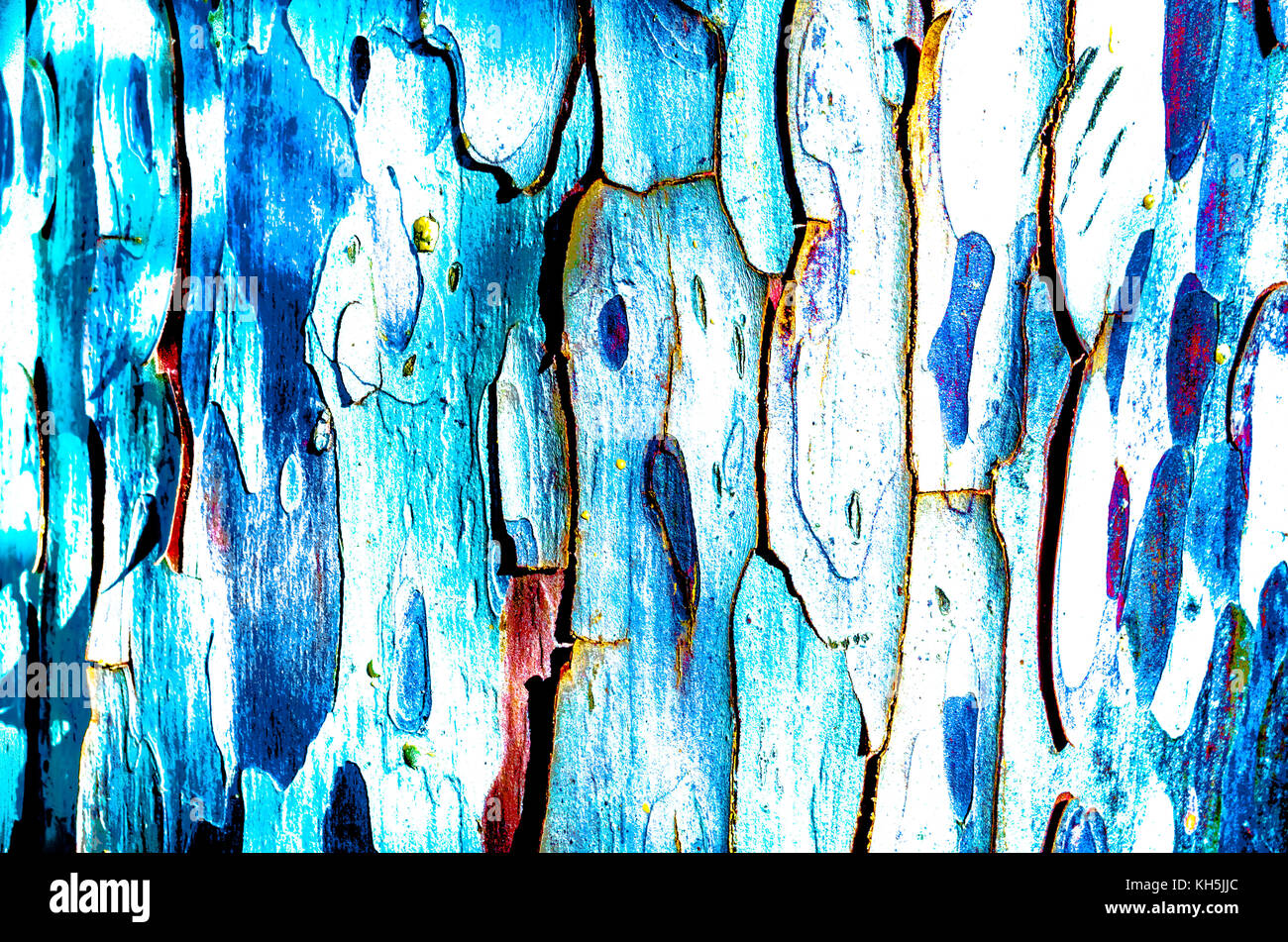 Vibrant illustration of textured tree bark, colorful abstract ...