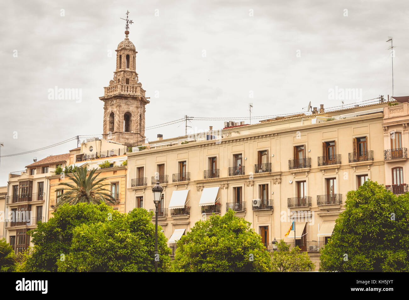 VALENCIA, SPAIN - June 16, 2017 : typical architecture of buildings in ...