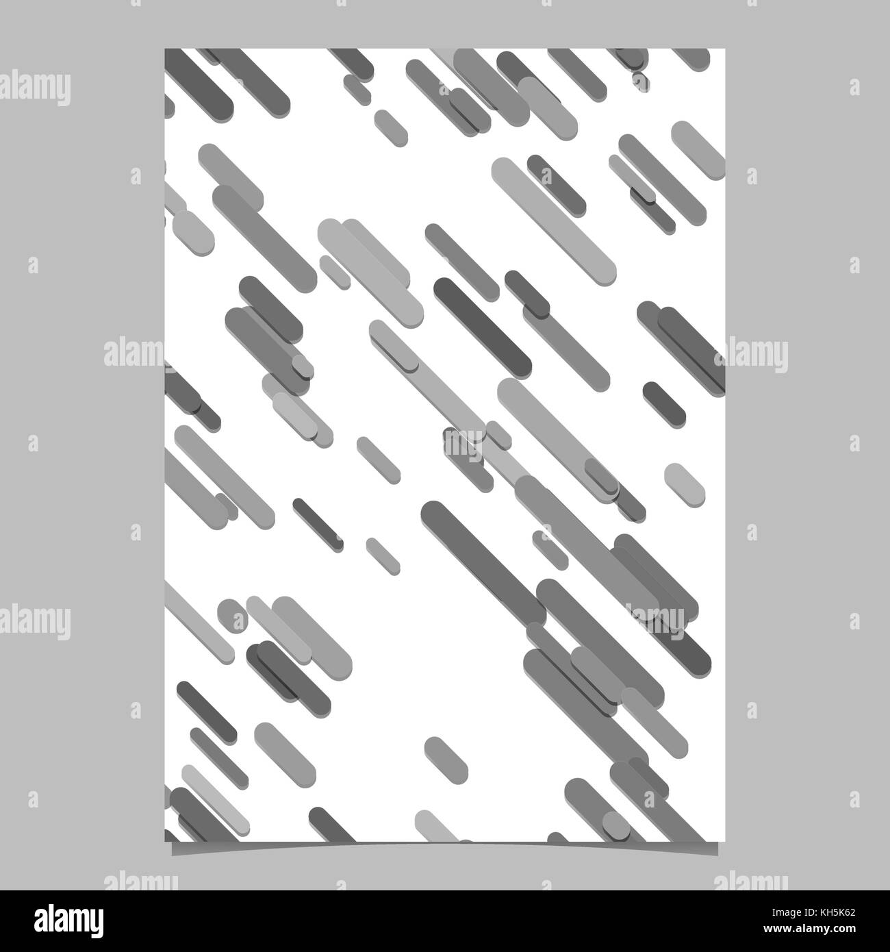 Seamless modern chaotic rounded diagonal stripe pattern brochure design template - vector ...