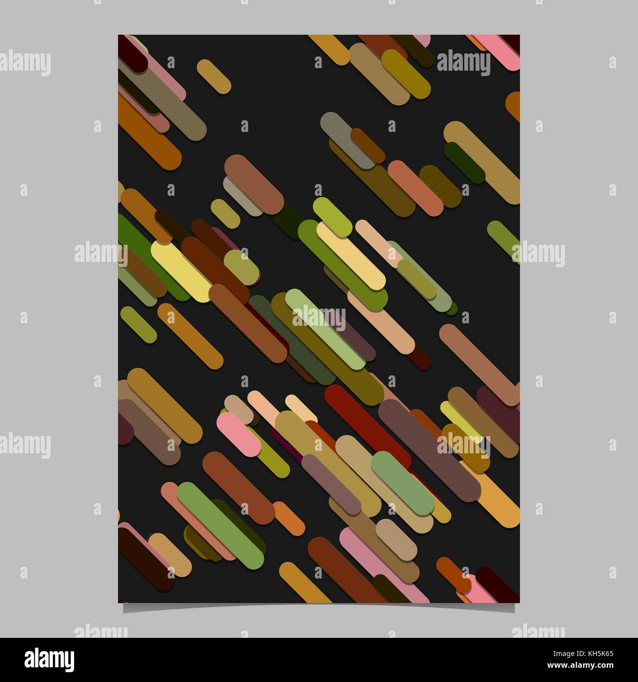 Seamless chaotic rounded diagonal stripe pattern background page template - vector stationery ...