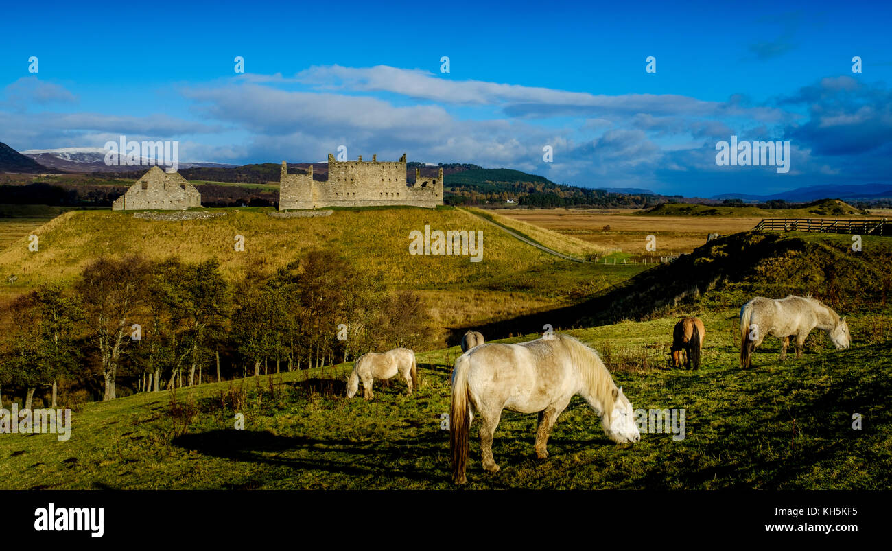 Ruthven Barracks, near Ruthven in Badenoch, Scotland, are the smallest ...