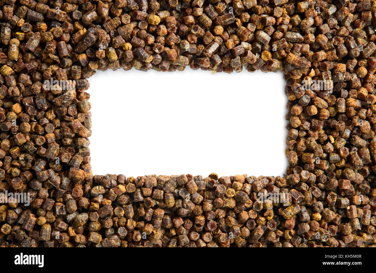 Propolis granules on white background, bee product, frame composition ...